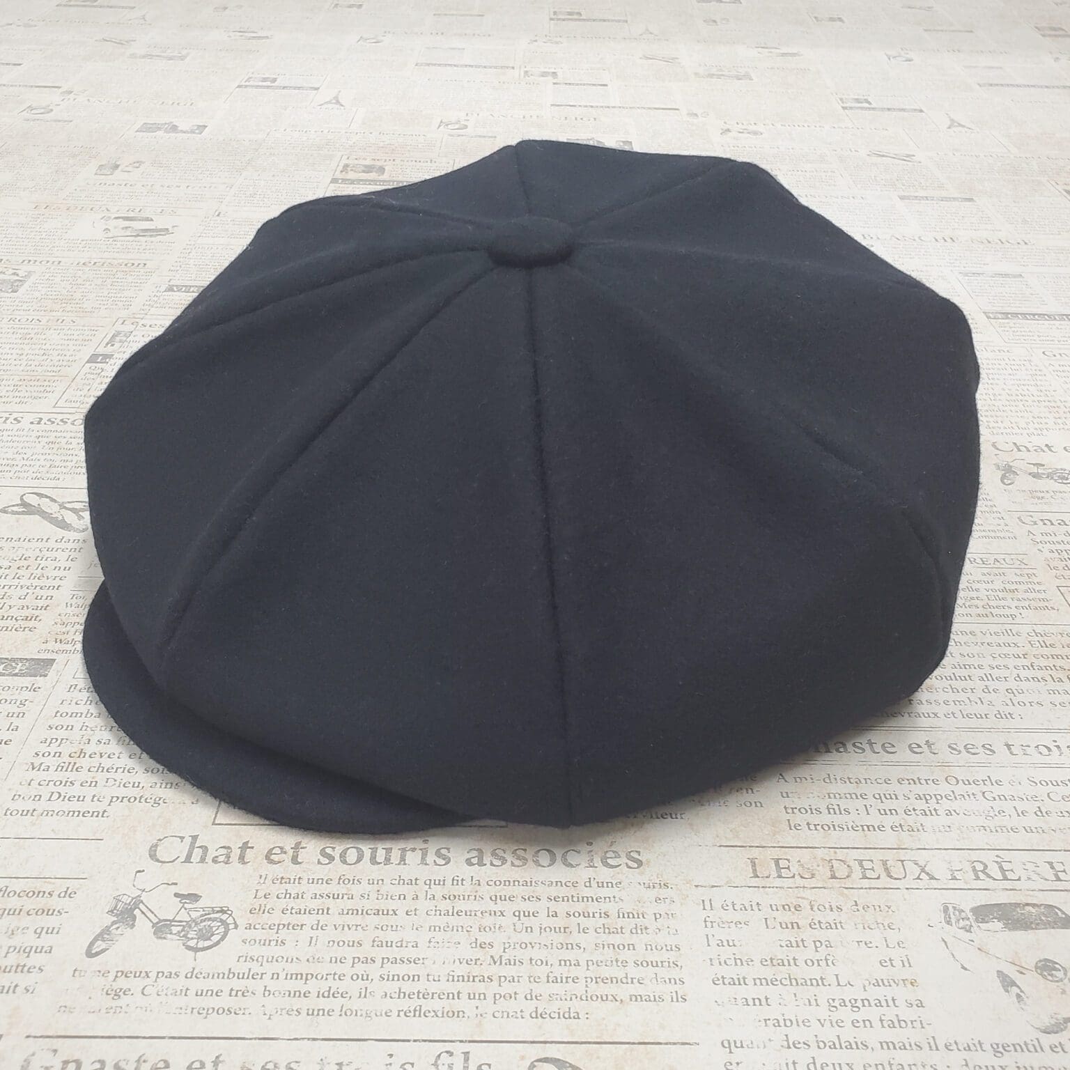 Black Wool Apple Newsboy Cap - Winner Caps MFG. Company
