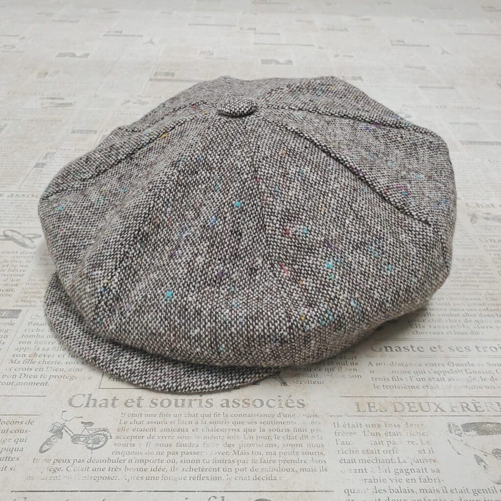 Brown Tweed Wool Apple Newsboy Cap - Winner Caps MFG. Company