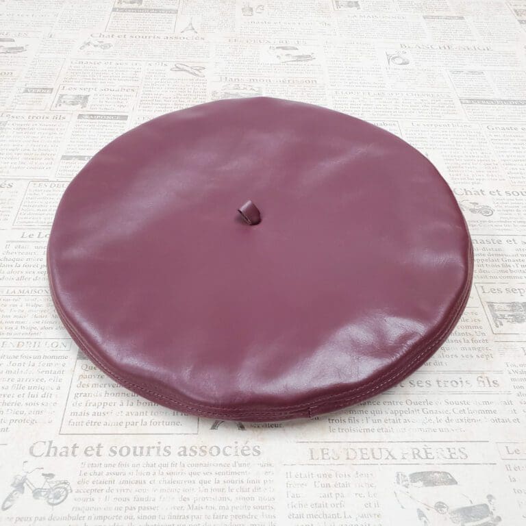 Burgundy Genuine Leather Beret - Winner Caps MFG. Company