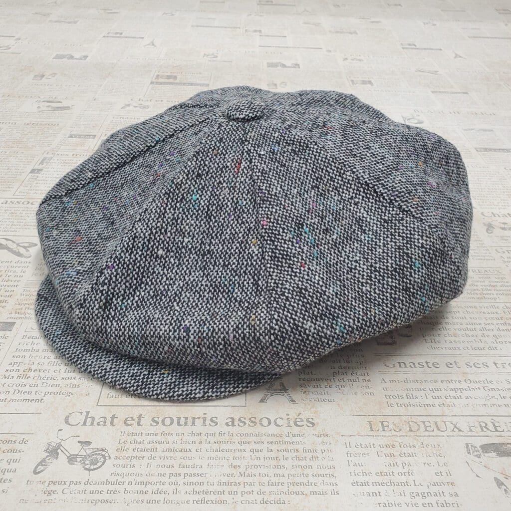 Grey Tweed Wool Apple Newsboy Cap - Winner Caps MFG. Company