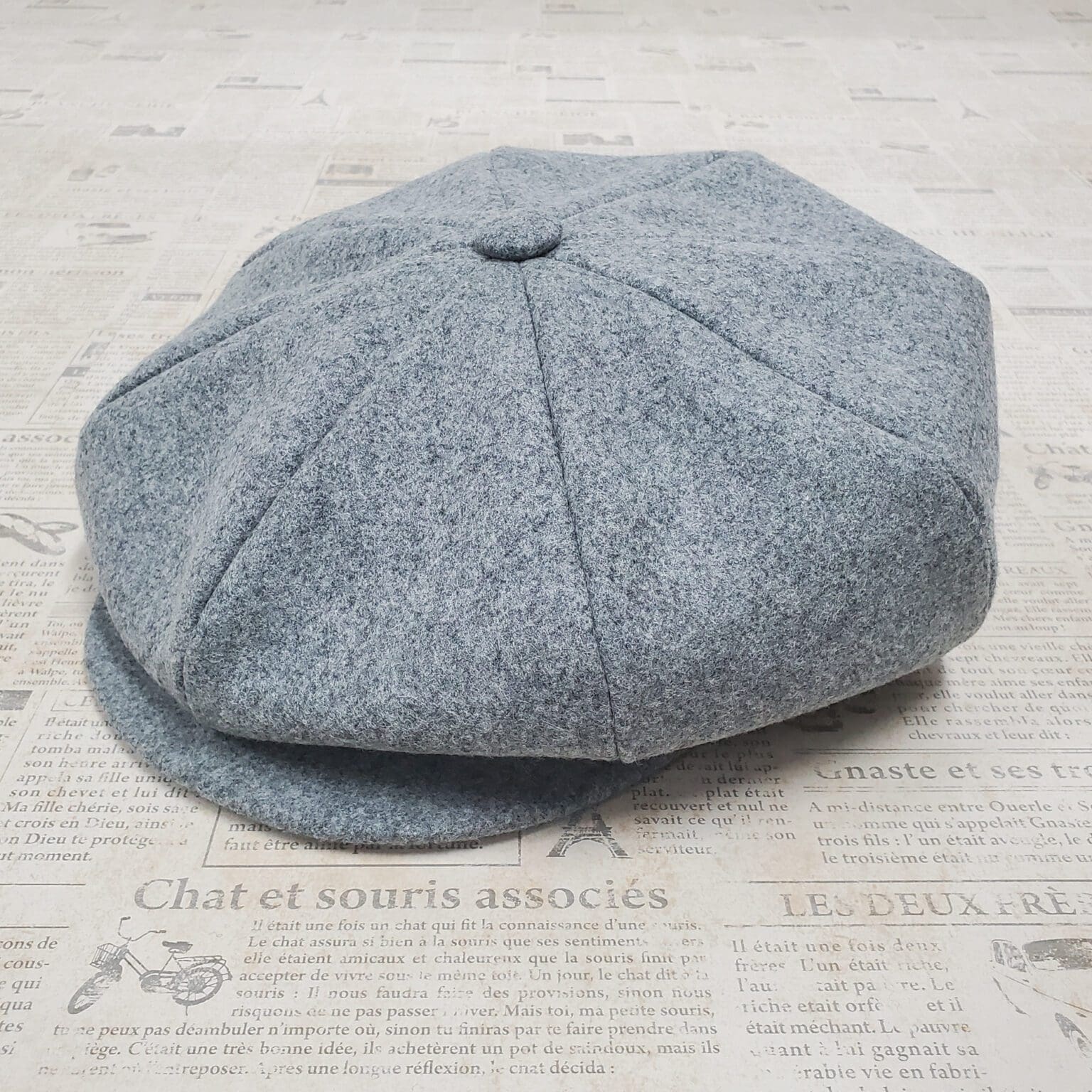 Heather Grey Wool Apple Newsboy Cap - Winner Caps MFG. Company