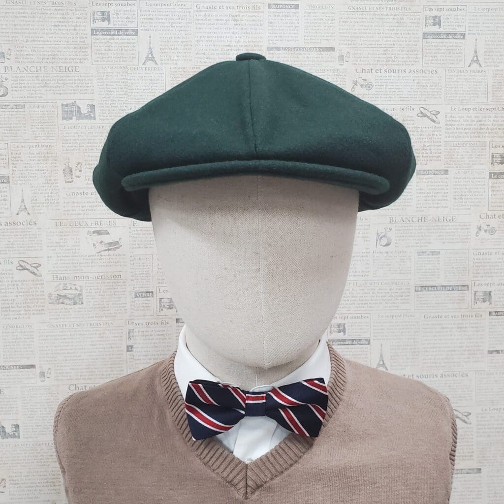 Hunter Green Wool Apple Newsboy Cap - Winner Caps MFG. Company