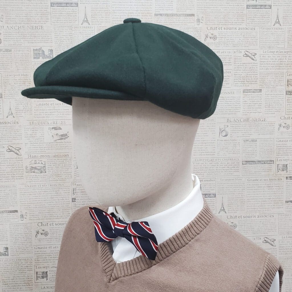 Hunter Green Wool Apple Newsboy Cap - Winner Caps MFG. Company