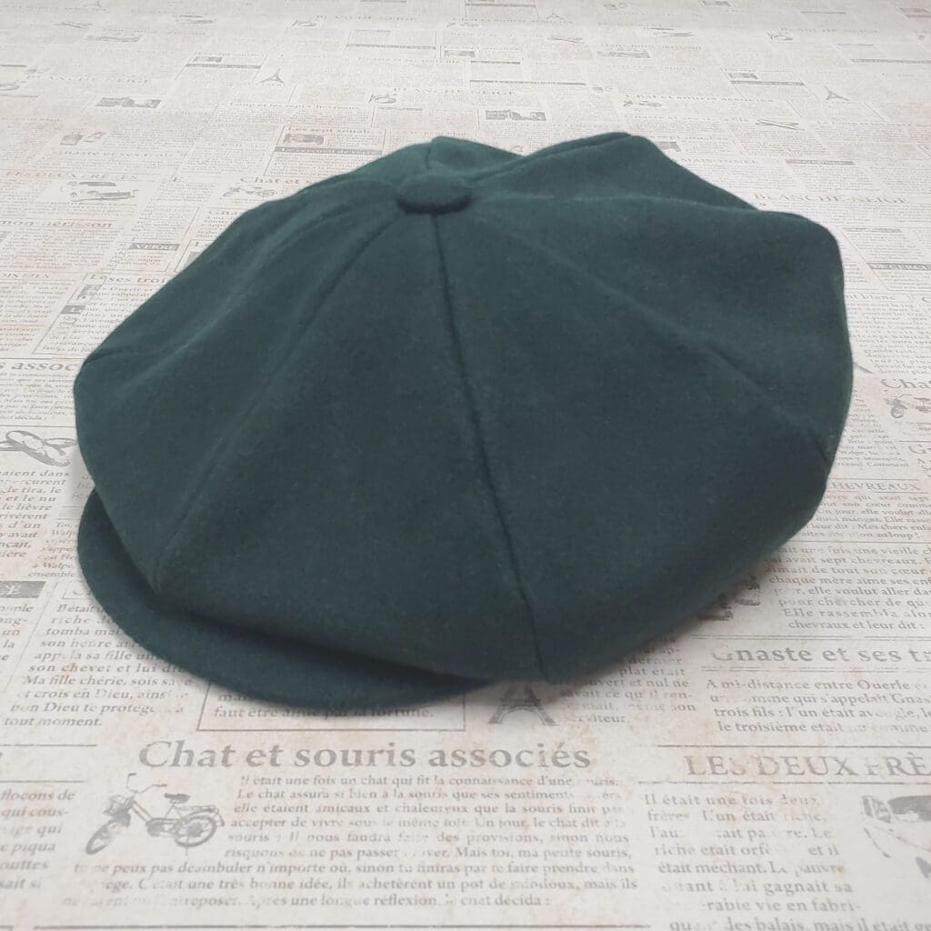 Hunter Green Wool Apple Newsboy Cap - Winner Caps MFG. Company