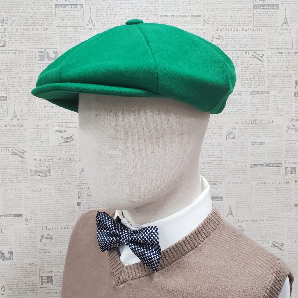 Kelly Green Wool Apple Newsboy Cap - Winner Caps MFG. Company