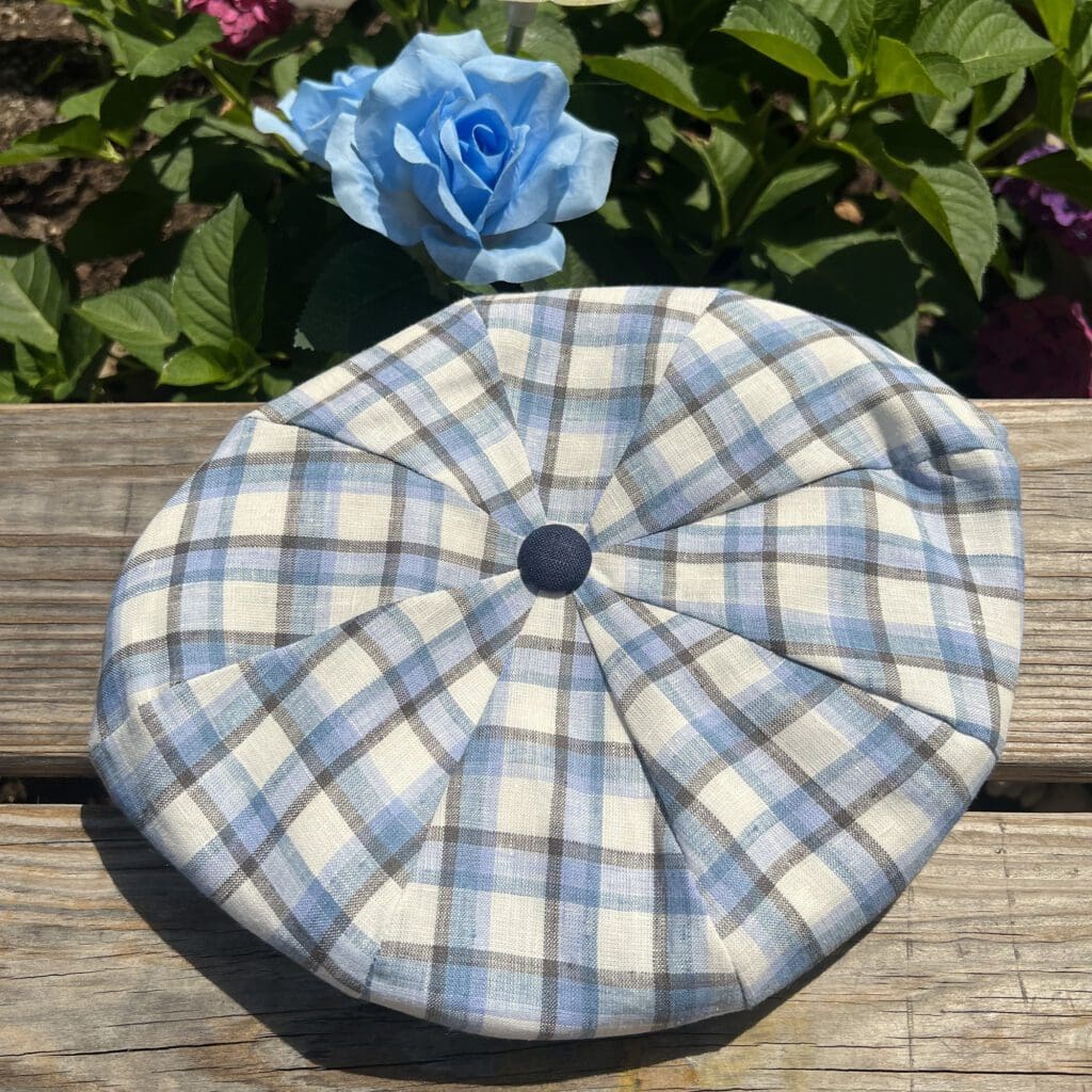Plaid Blue Combo European Linen Apple Newsboy Cap - Winner Caps MFG ...