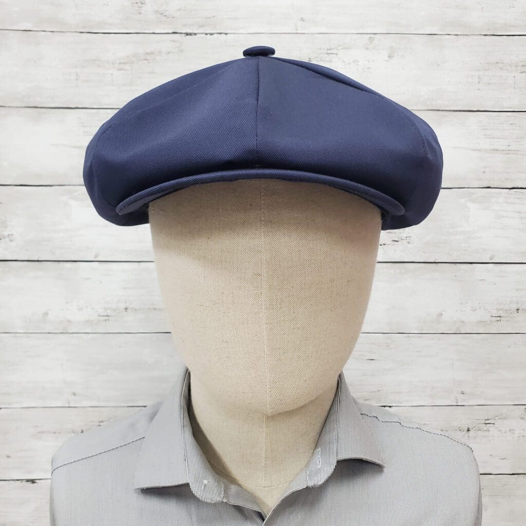 Navy Wool Apple Newsboy Cap - Winner Caps MFG. Company