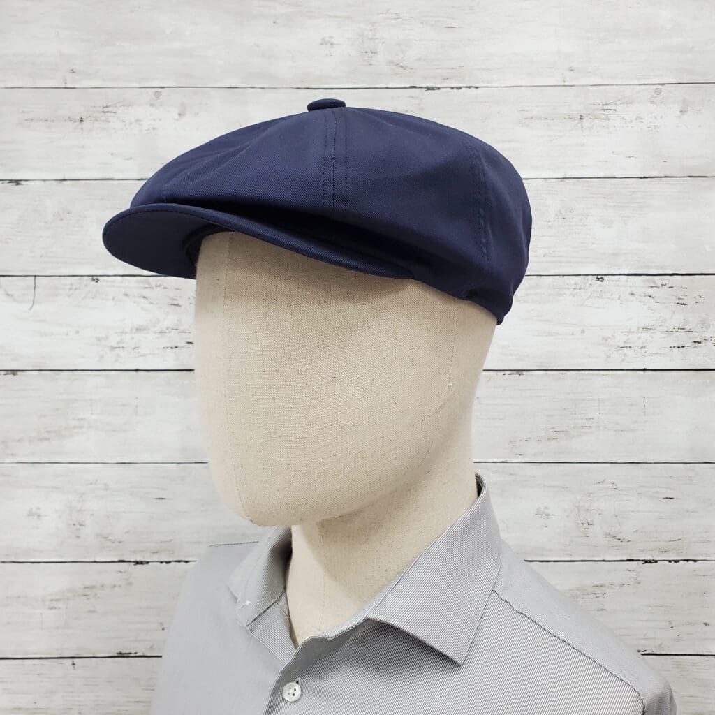 Navy Eco Twill Slim Newsboy Cap - Winner Caps MFG. Company