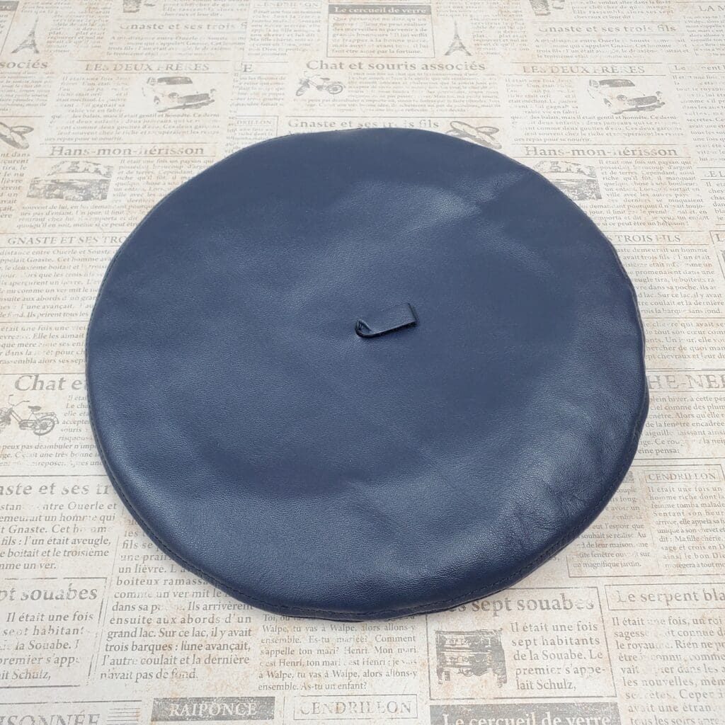 Navy Genuine Leather Beret - Winner Caps MFG. Company