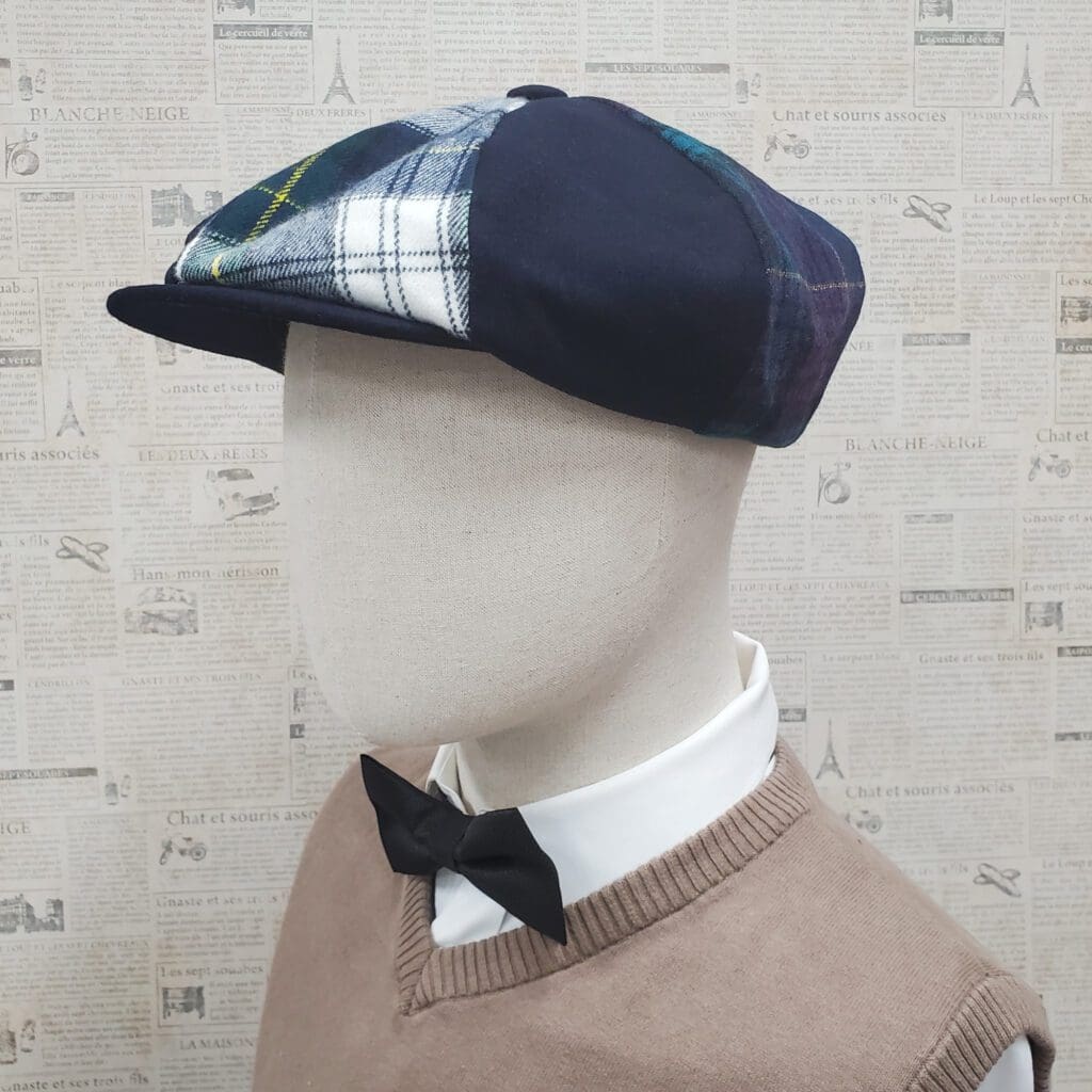 Navy Patch Wool Apple Newsboy Cap - Winner Caps MFG. Company
