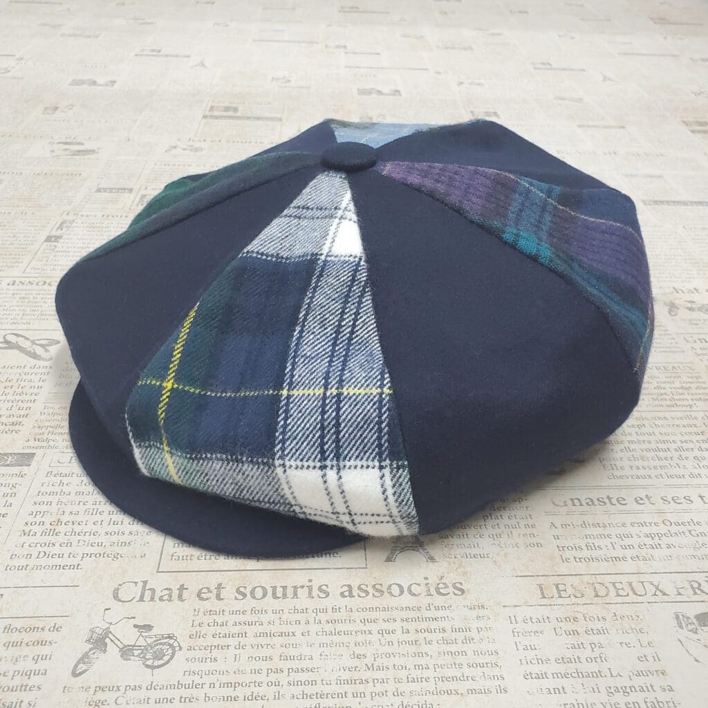 Navy Patch Wool Apple Newsboy Cap - Winner Caps MFG. Company