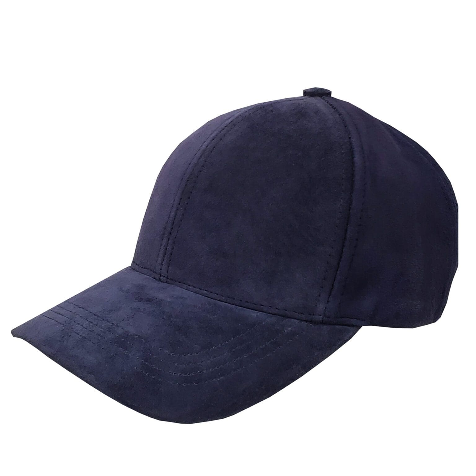 Navy Suede Leather Baseball Cap - Winner Caps MFG. Company