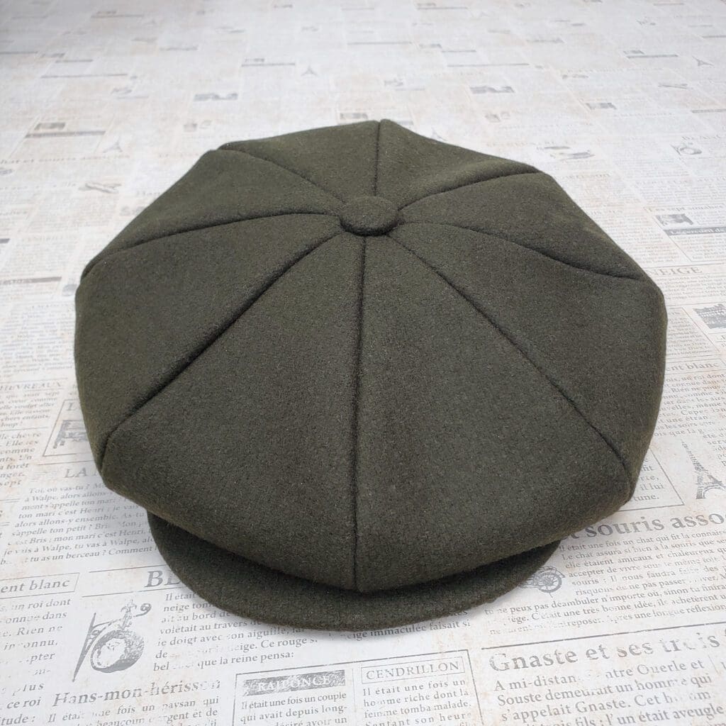 Olive Wool Apple Newsboy Cap - Winner Caps MFG. Company