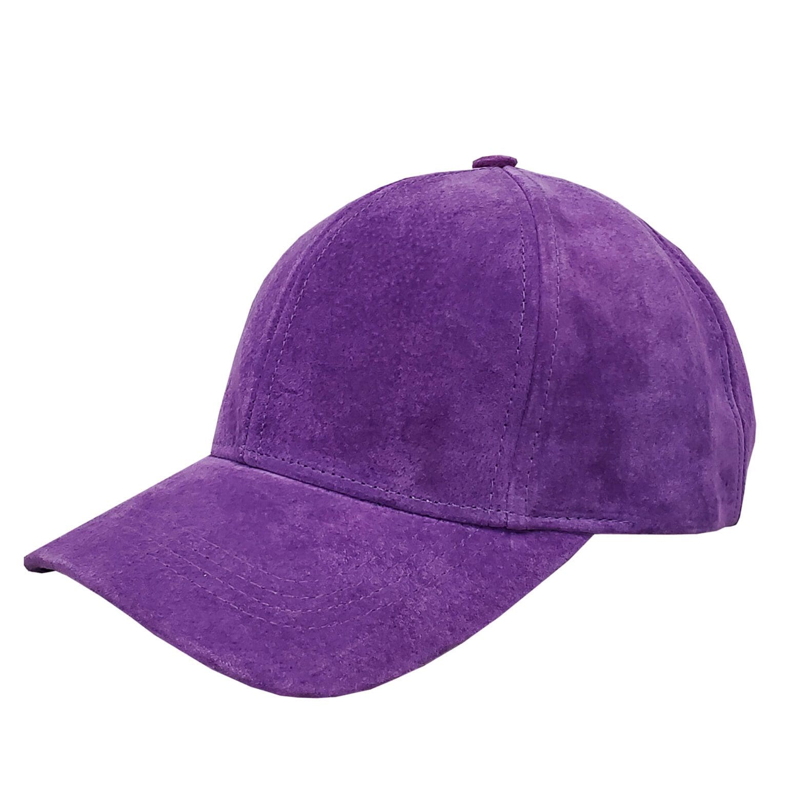 Purple Suede Leather Baseball Cap - Winner Caps MFG. Company