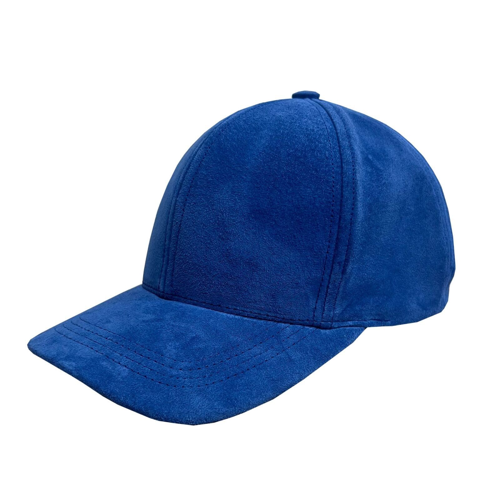 Slate Blue Suede Leather Baseball Cap - Winner Caps MFG. Company