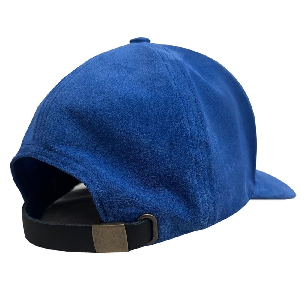 Slate Blue Suede Leather Baseball Cap - Winner Caps MFG. Company
