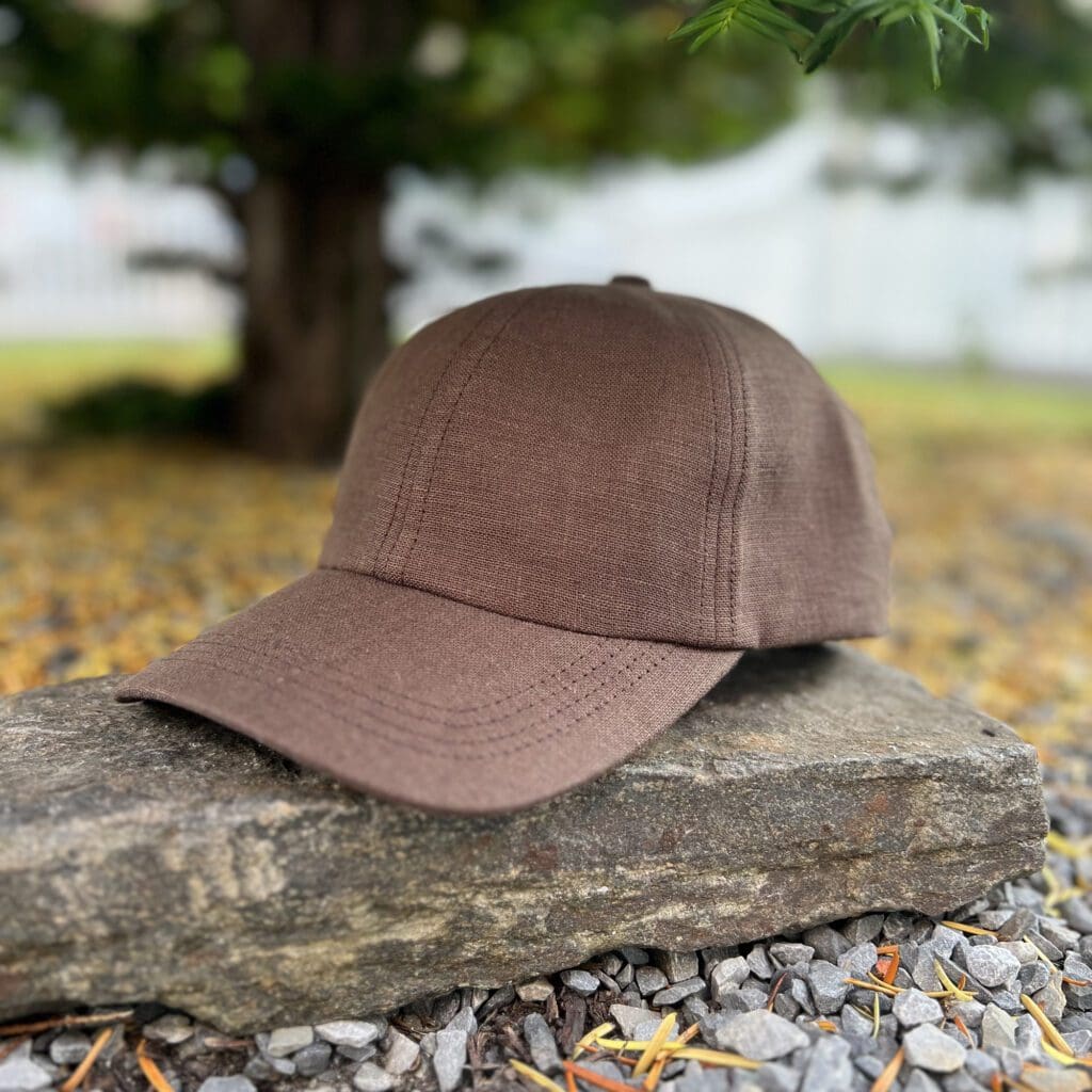 Brown European Linen Baseball Cap - Winner Caps MFG. Company